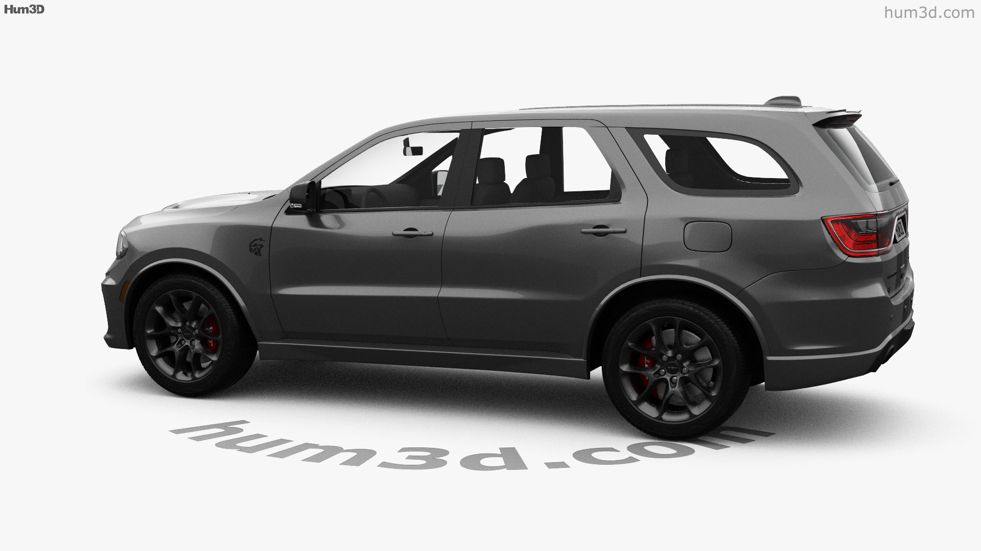 360 view of Dodge Durango SRT Hellcat Black Package 2024 3D model ...
