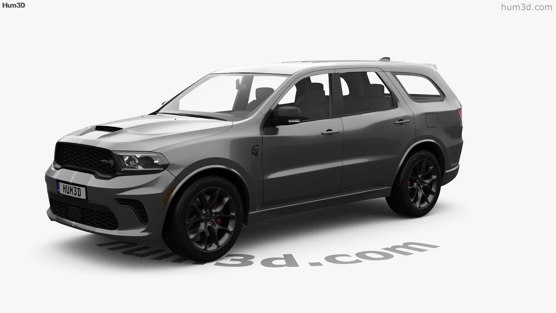 360 view of Dodge Durango SRT Hellcat Black Package 2024 3D model ...
