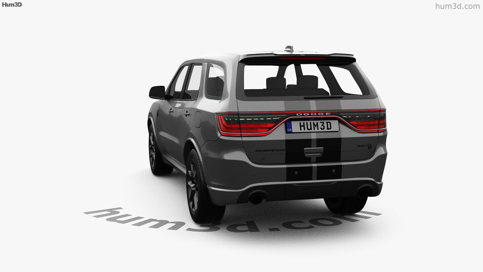 360 view of Dodge Durango SRT Hellcat Black Package 2024 3D model ...