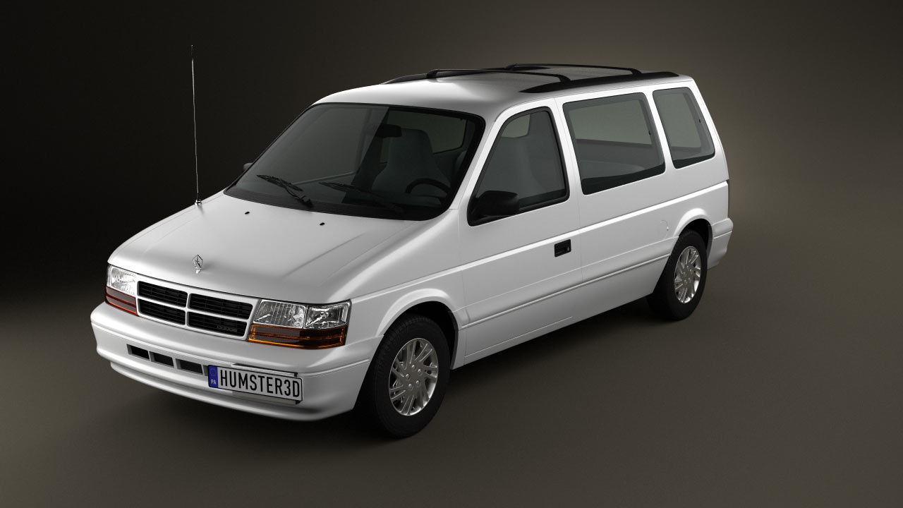 360 view of Dodge Caravan 1991 3D model - 3DModels store