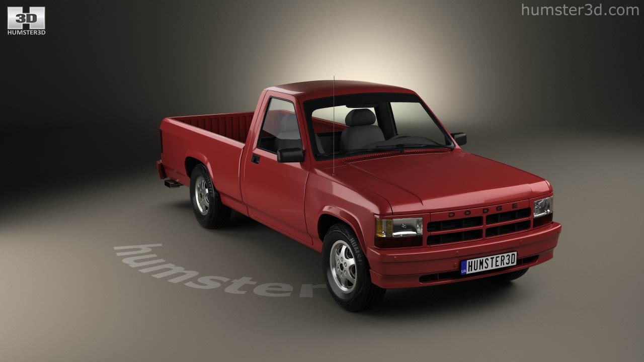 360 view of Dodge Dakota Regular Cab 1996 3D model - 3DModels store