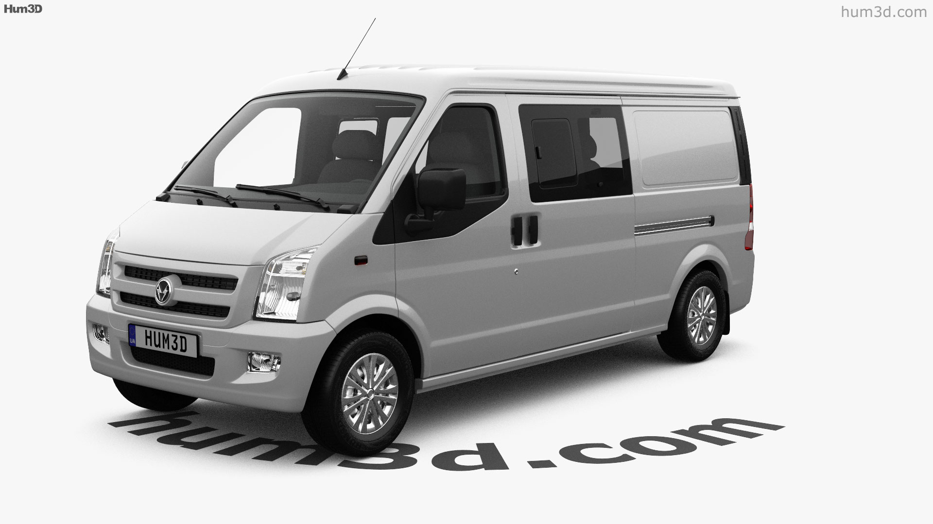 360 view of DongFeng C35 Crew Van 2012 3D model - 3DModels store