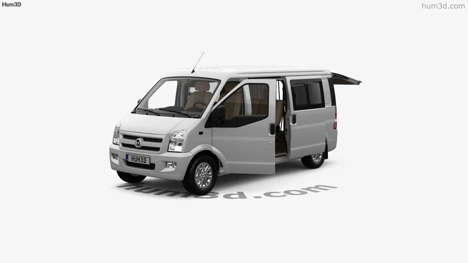 360 view of DongFeng C35 Crew Van with HQ interior 2012 3D model ...