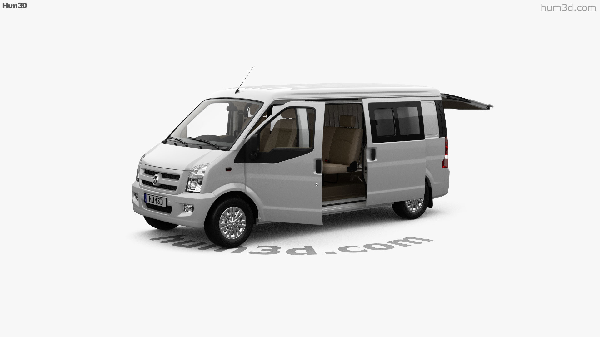 360 view of DongFeng C35 Crew Van with HQ interior 2012 3D model ...