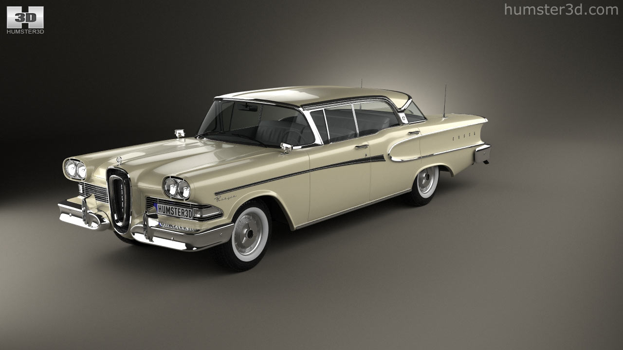 360 view of Edsel Ranger sedan 1958 3D model - 3DModels store