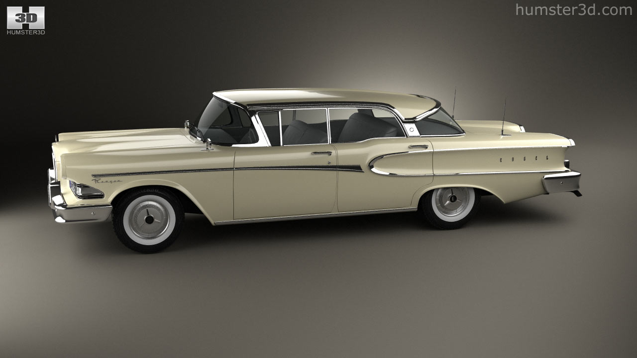 360 view of Edsel Ranger sedan 1958 3D model - 3DModels store