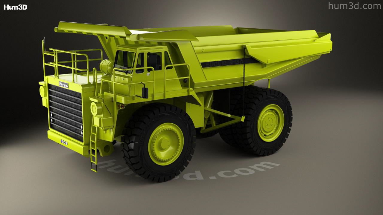 360 view of Euclid R130 Dump Truck 1995 3D model - 3DModels store