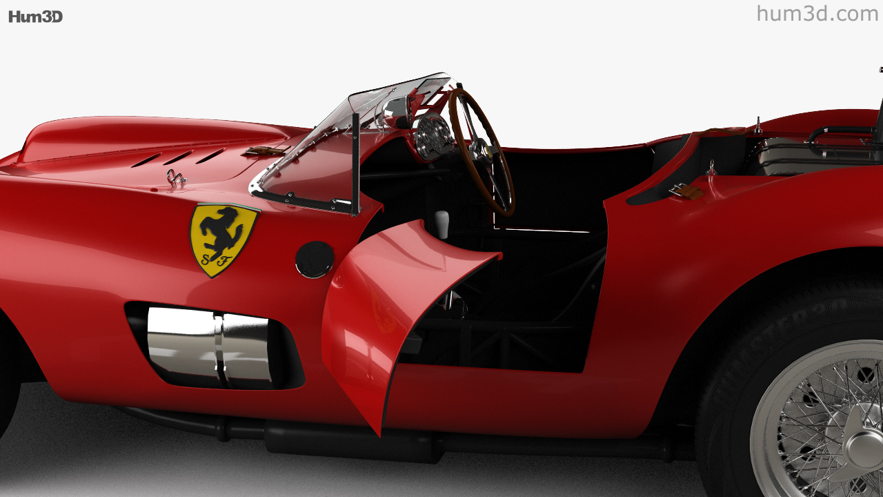 360 view of Ferrari 335 S Spider Scaglietti with HQ interior 1957 3D ...
