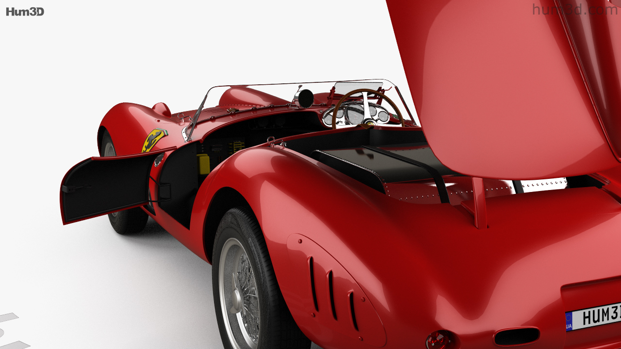 360 view of Ferrari 335 S Spider Scaglietti with HQ interior 1957 3D ...