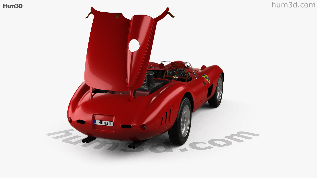 360 view of Ferrari 335 S Spider Scaglietti with HQ interior 1957 3D ...