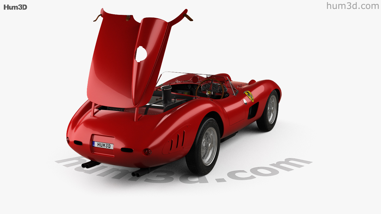 360 view of Ferrari 335 S Spider Scaglietti with HQ interior 1957 3D ...