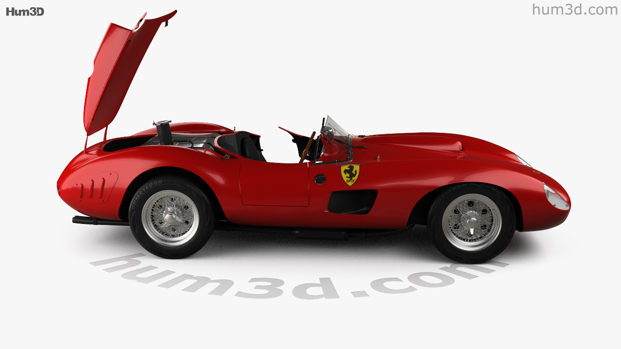 360 view of Ferrari 335 S Spider Scaglietti with HQ interior 1957 3D ...