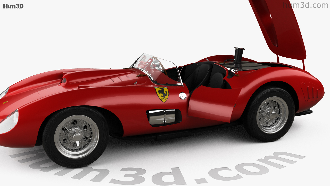 360 view of Ferrari 335 S Spider Scaglietti with HQ interior 1957 3D ...
