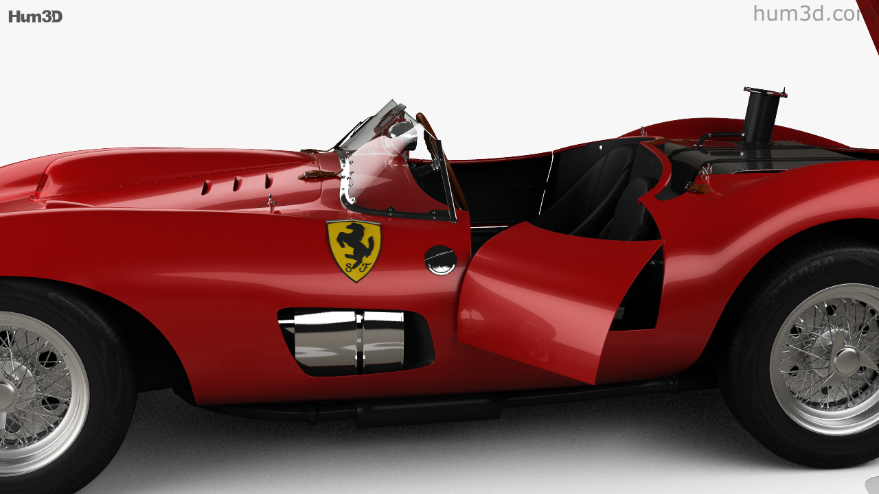 360 view of Ferrari 335 S Spider Scaglietti with HQ interior 1957 3D ...