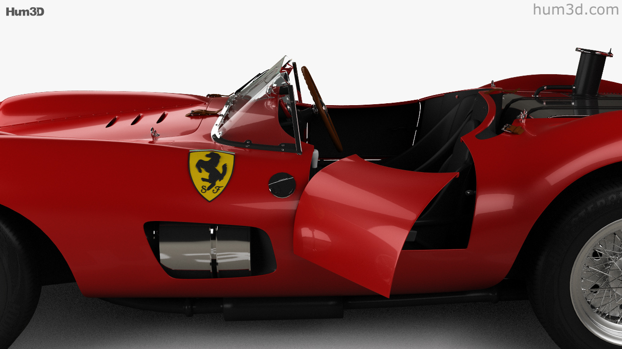 360 view of Ferrari 335 S Spider Scaglietti with HQ interior 1957 3D ...