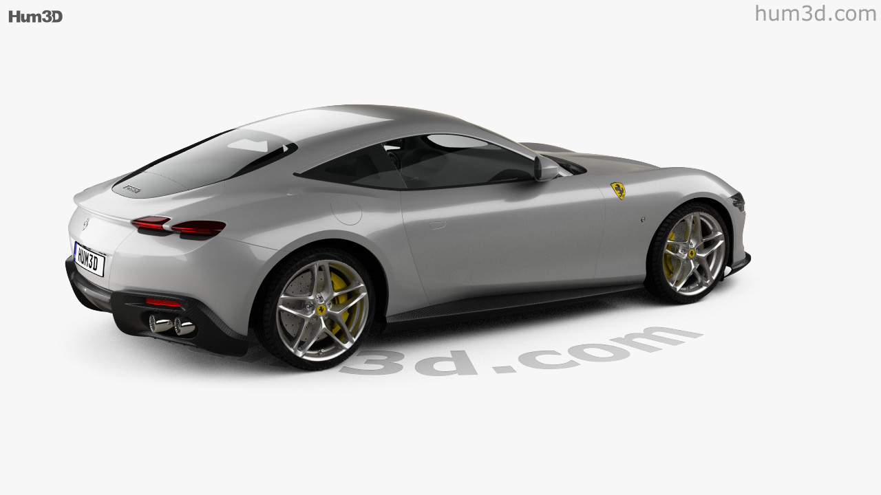 Vista a 360 gradi del modello 3D Ferrari Roma 2020 - 3DModels negozio