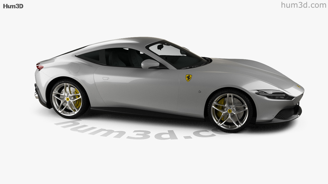 Vista a 360 gradi del modello 3D Ferrari Roma 2020 - 3DModels negozio