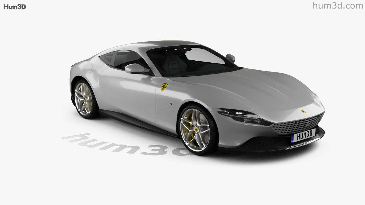 Vista a 360 gradi del modello 3D Ferrari Roma 2020 - 3DModels negozio