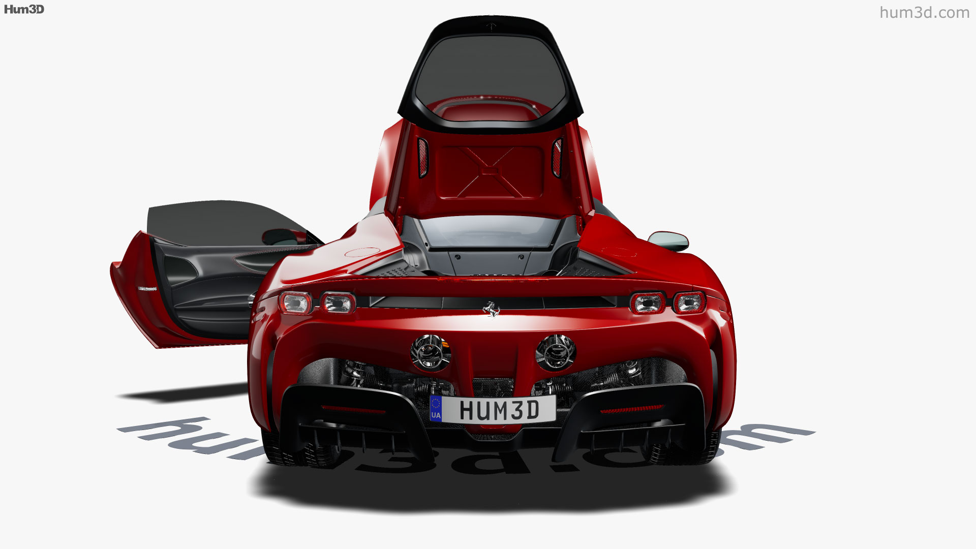 360 view of Ferrari SF90 Stradale with HQ interior and engine 2020 3D ...