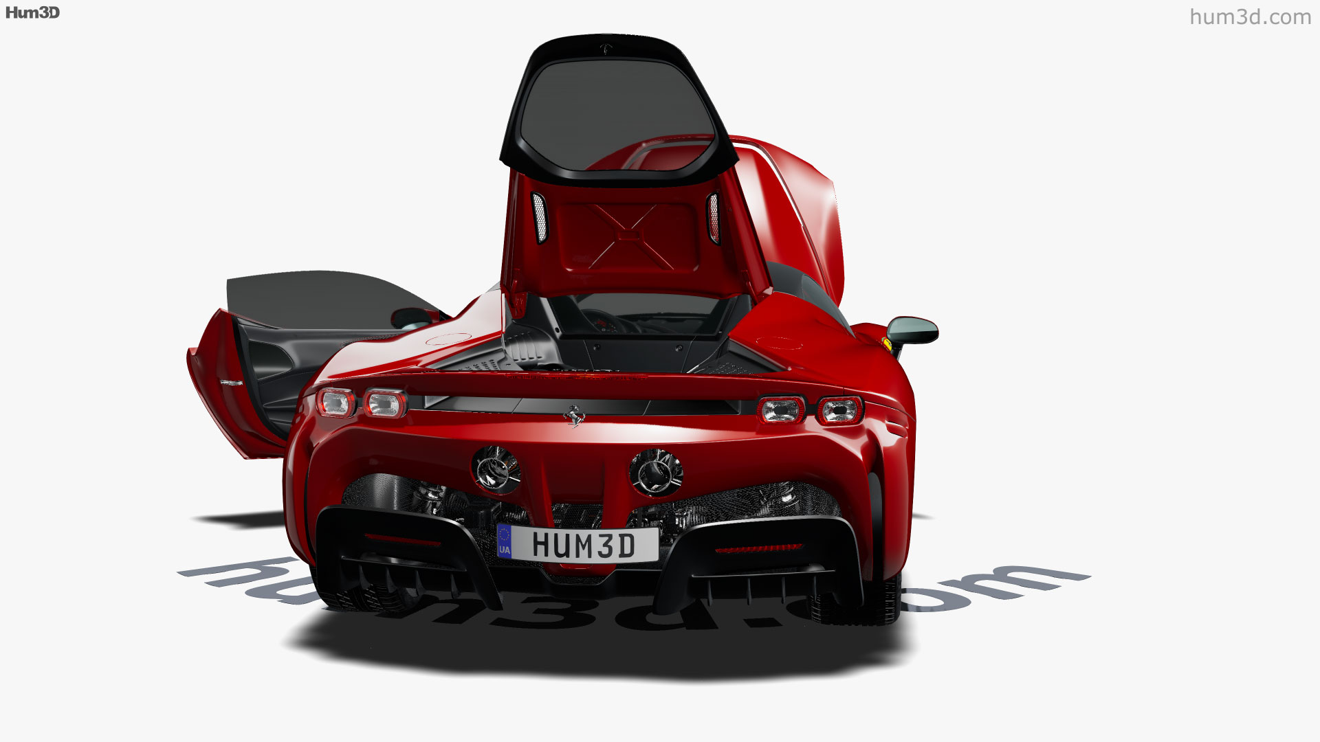 360 view of Ferrari SF90 Stradale with HQ interior and engine 2020 3D ...