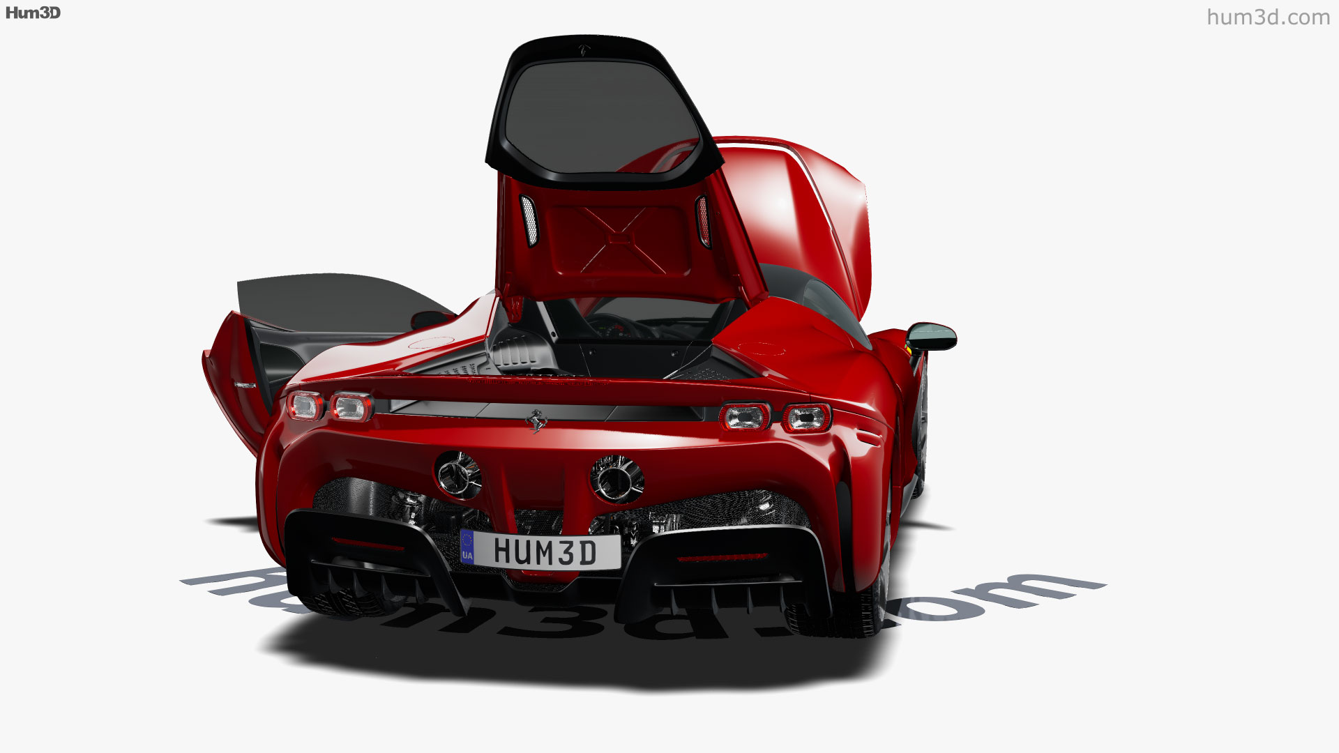 360 view of Ferrari SF90 Stradale with HQ interior and engine 2020 3D ...
