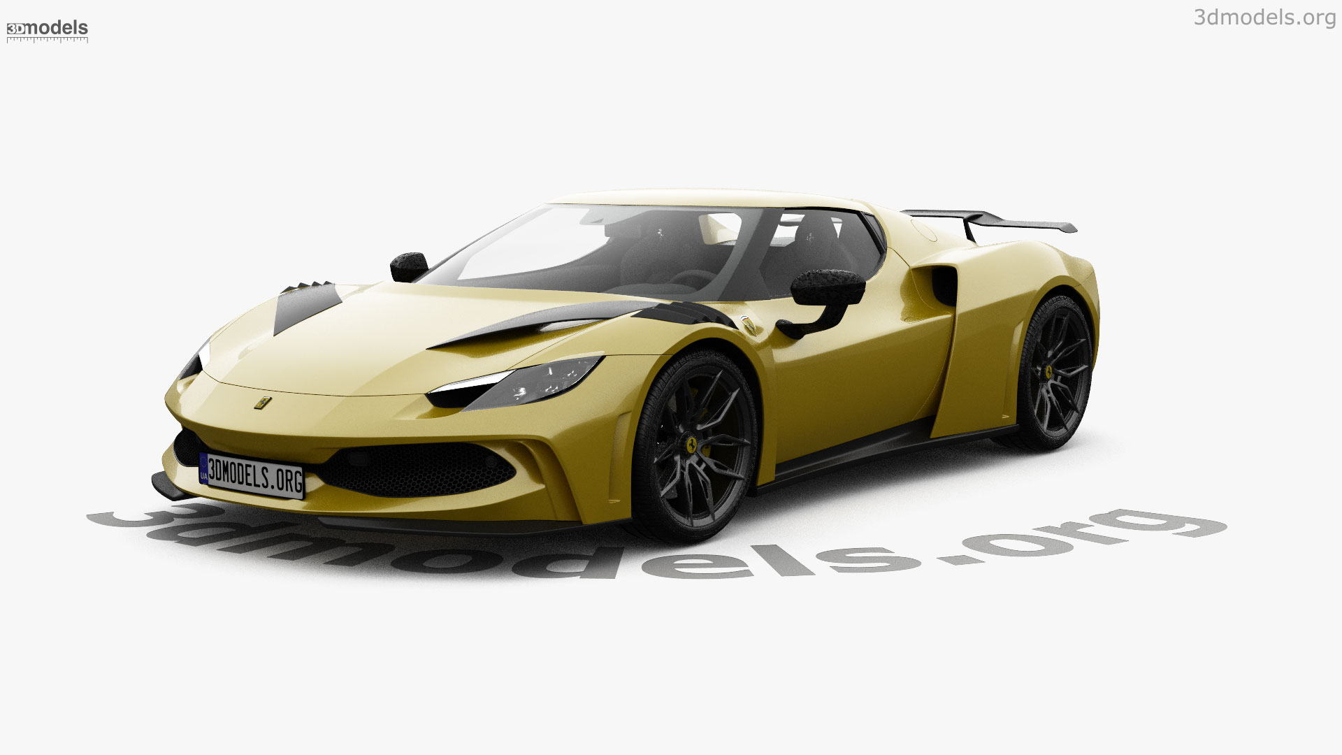 360 view of Ferrari 296 GTB Novitec N-Largo 2025 3D model - 3DModels store