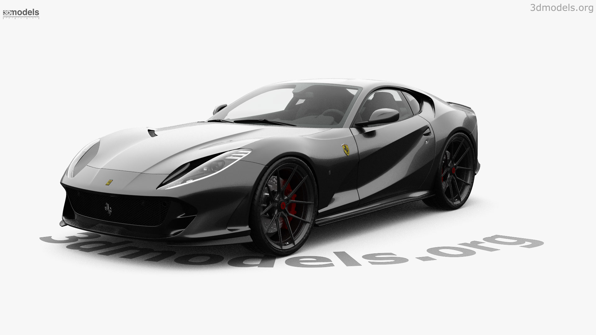 360 view of Ferrari 812 Superfast Cardusio 2020 3D model - 3DModels store