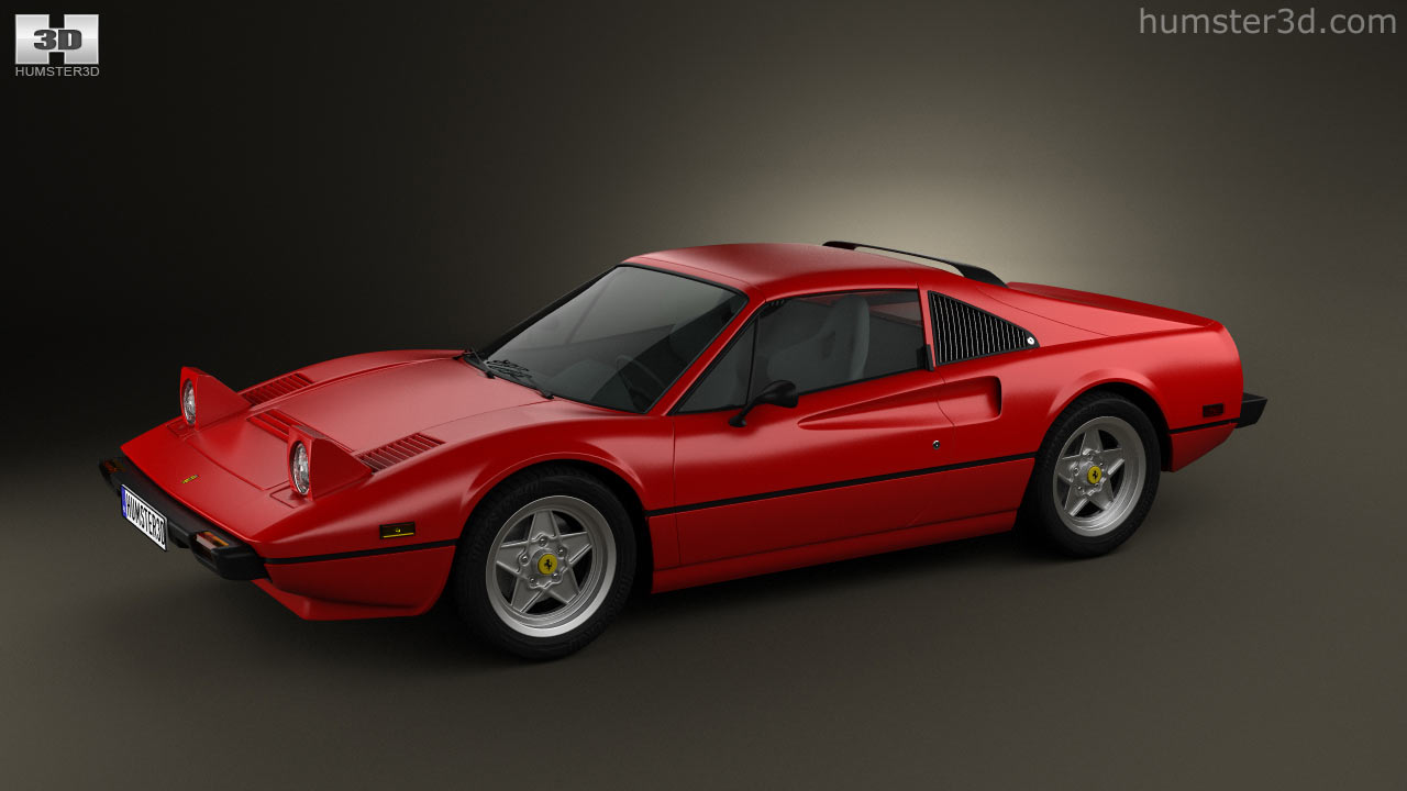 360 view of Ferrari 308 GTB / GTS 1975 3D model - 3DModels store