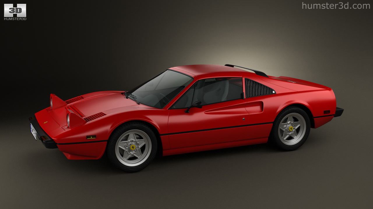 360 view of Ferrari 308 GTB / GTS 1975 3D model - 3DModels store