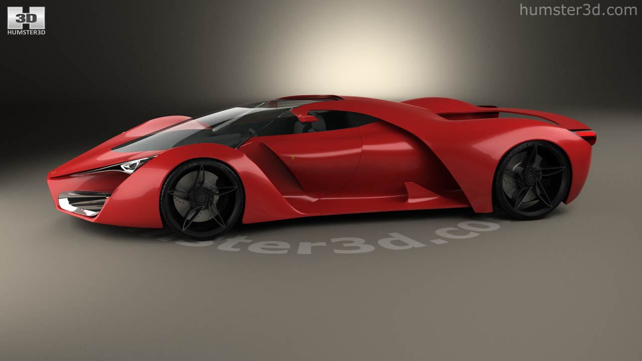 360 view of Ferrari F80 2016 3D model - 3DModels store