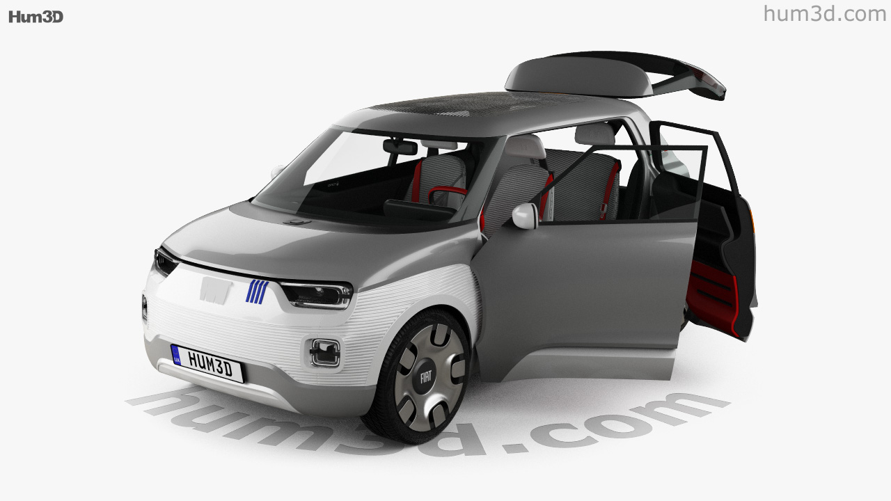 360 view of Fiat Centoventi with HQ interior 2020 3D model - 3DModels store