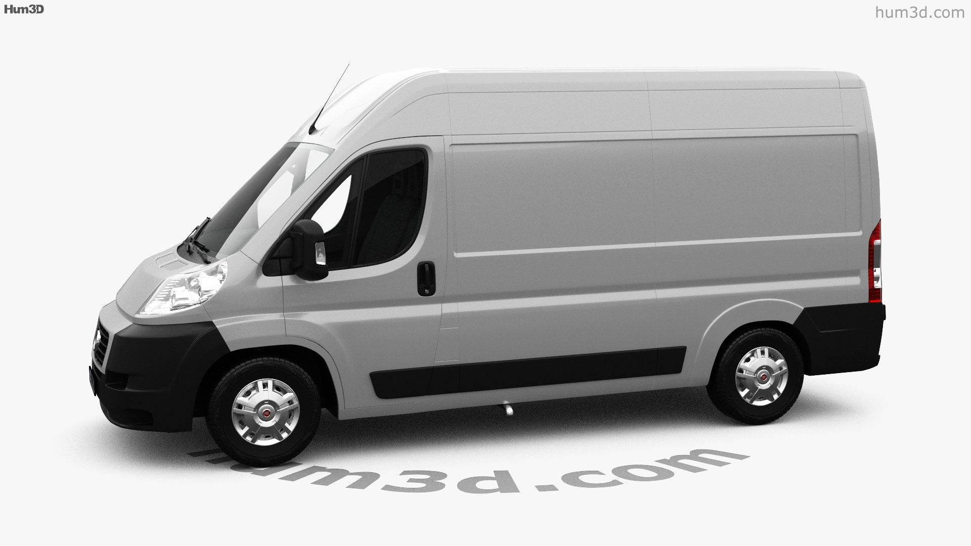 360 view of Fiat Ducato Panel Van L2H2 2009 3D model - 3DModels store