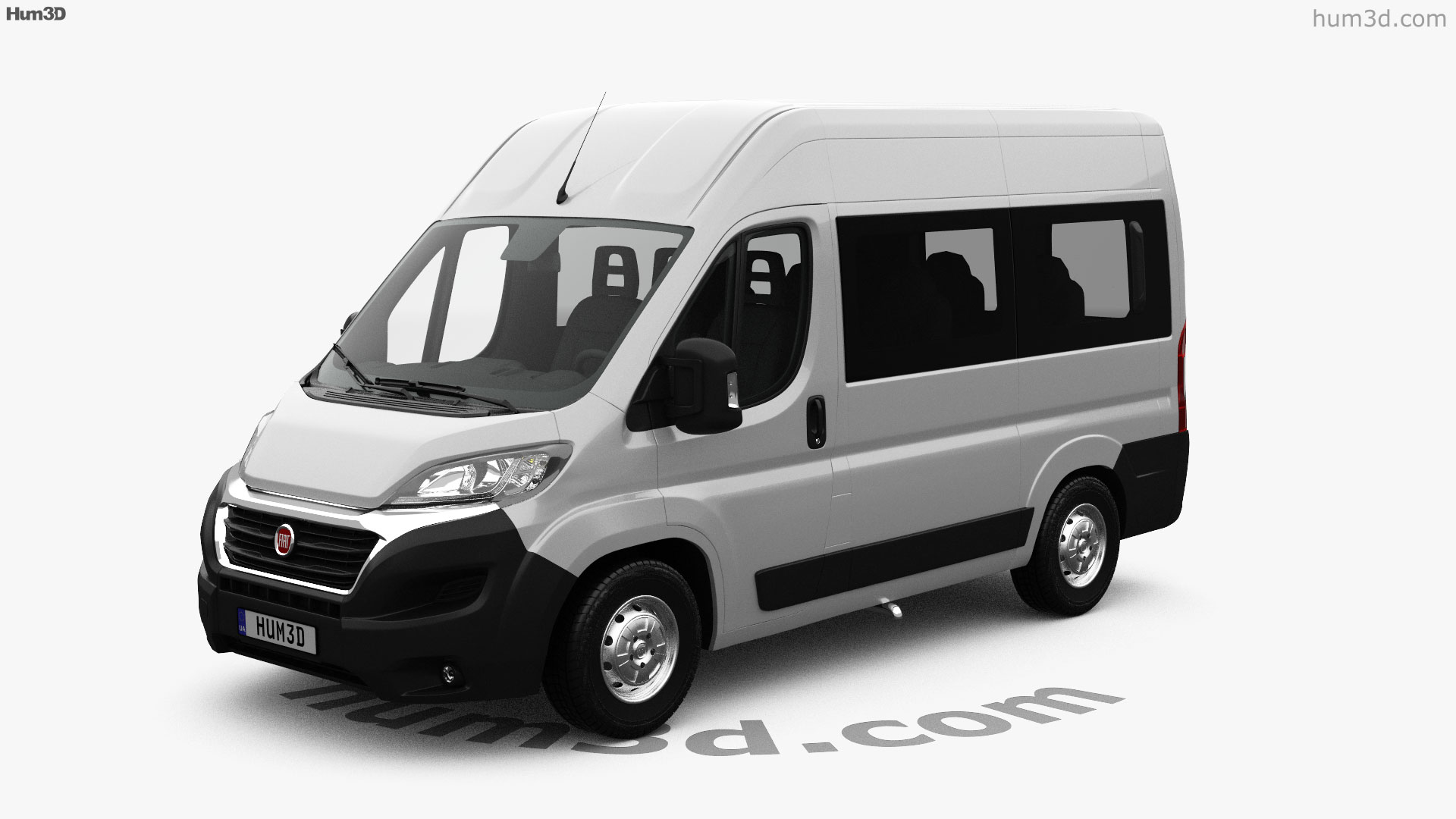 360 view of Fiat Ducato Passenger Van L1H2 2017 3D model - 3DModels store