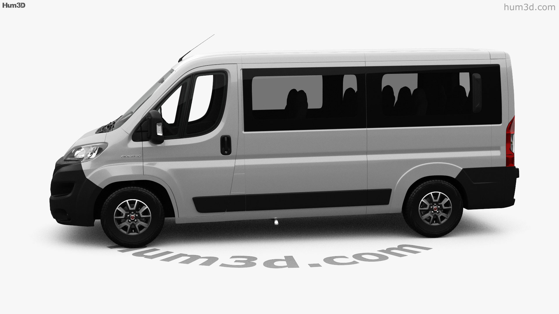360 view of Fiat Ducato Passenger Van L2H1 2024 3D model - 3DModels store