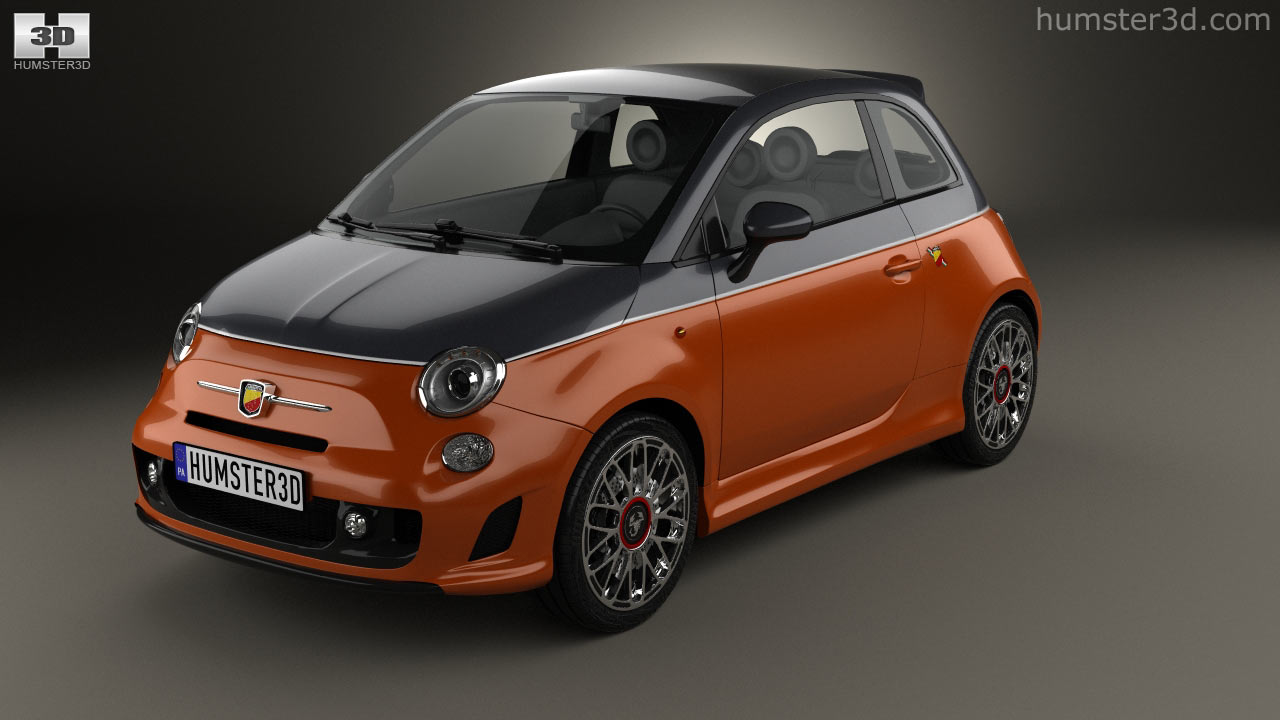 360 view of Fiat 500 Abarth 595 Turismo 2017 3D model - 3DModels store