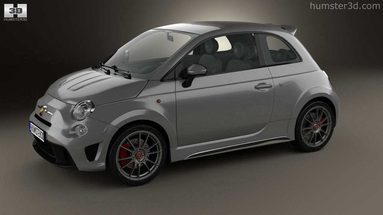360 view of Fiat 500 Abarth 695 Biposto 2017 3D model - 3DModels store