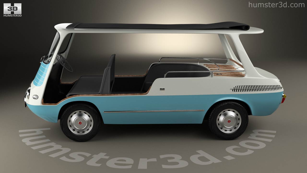 360 view of Fiat 600 Multipla Marinella 1958 3D model - 3DModels store