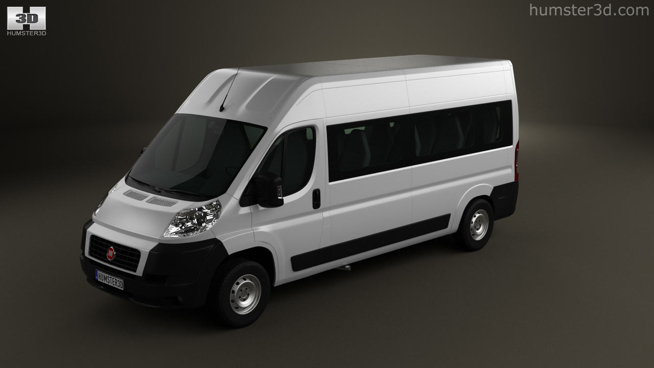 360 view of Fiat Ducato Minibus 2013 3D model - 3DModels store