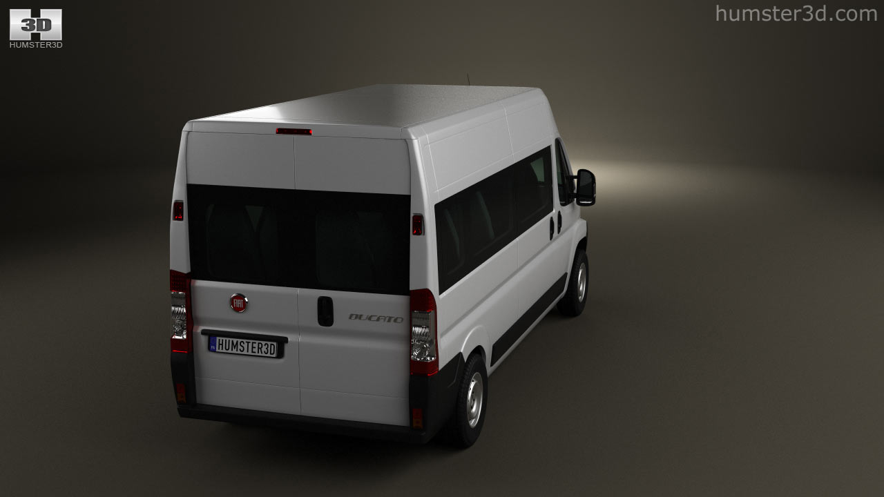 360 view of Fiat Ducato Minibus 2013 3D model - 3DModels store