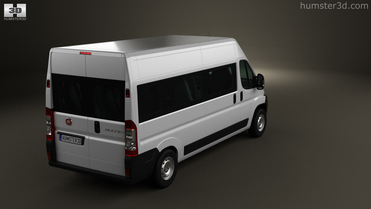 360 view of Fiat Ducato Minibus 2013 3D model - 3DModels store