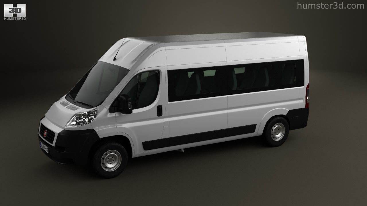 360 view of Fiat Ducato Minibus 2013 3D model - 3DModels store