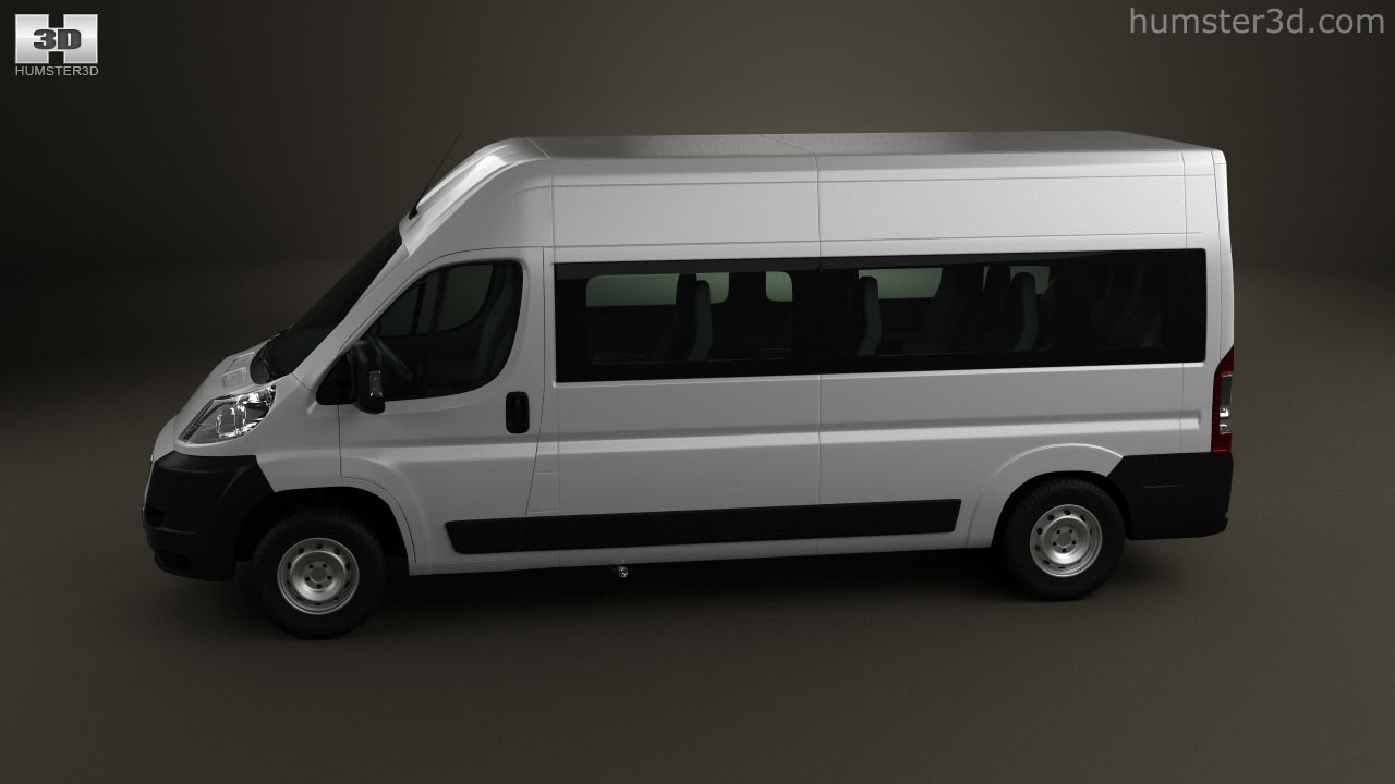 360 view of Fiat Ducato Minibus 2013 3D model - 3DModels store
