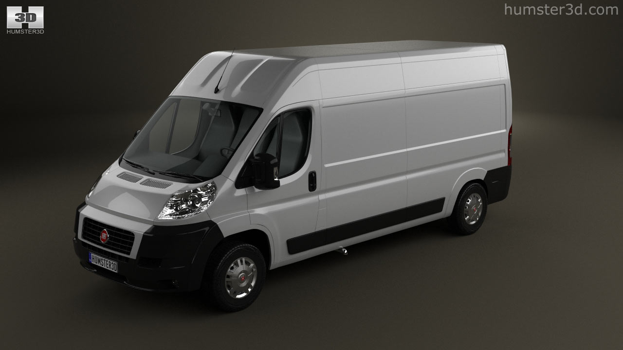 360 view of Fiat Ducato Panel Van LWB 2013 3D model - 3DModels store