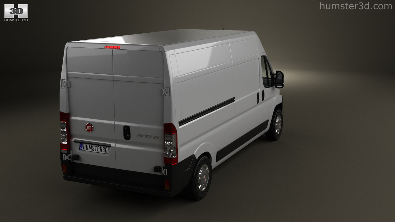 360 view of Fiat Ducato Panel Van LWB 2013 3D model - 3DModels store