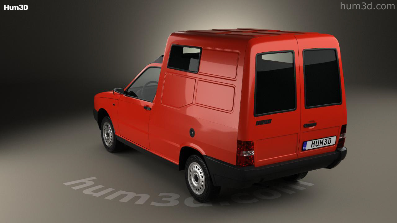 360 view of Fiat Fiorino Panel Van 2000 3D model - 3DModels store