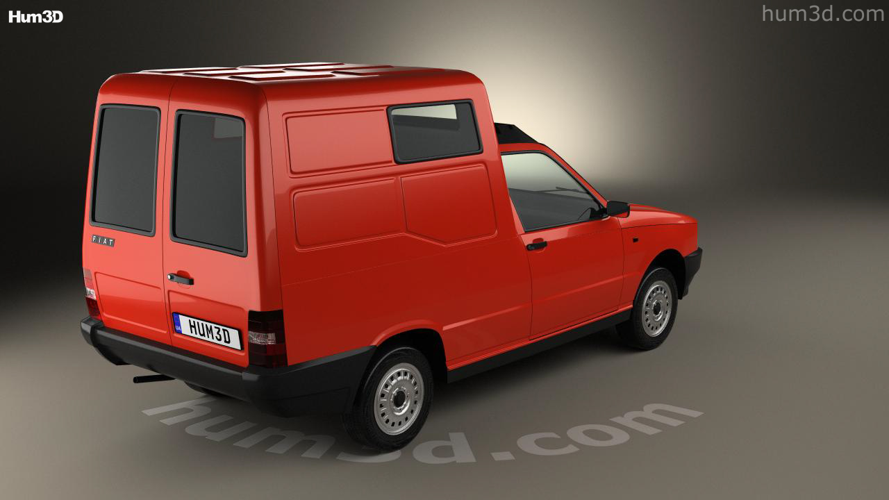 360 view of Fiat Fiorino Panel Van 2000 3D model - 3DModels store