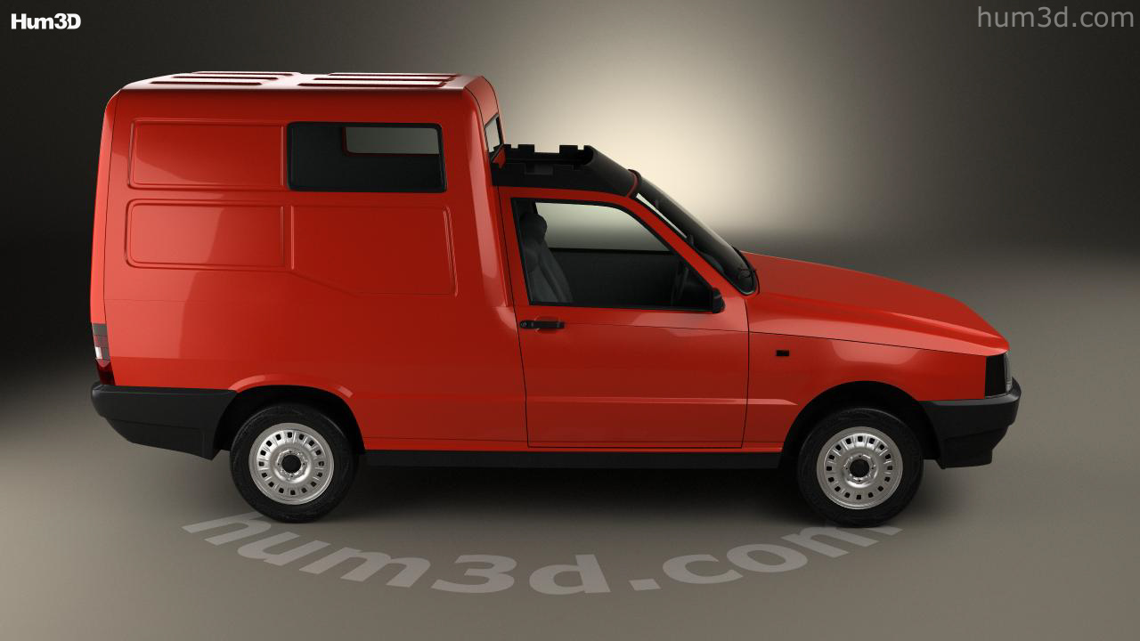 360 view of Fiat Fiorino Panel Van 2000 3D model - 3DModels store