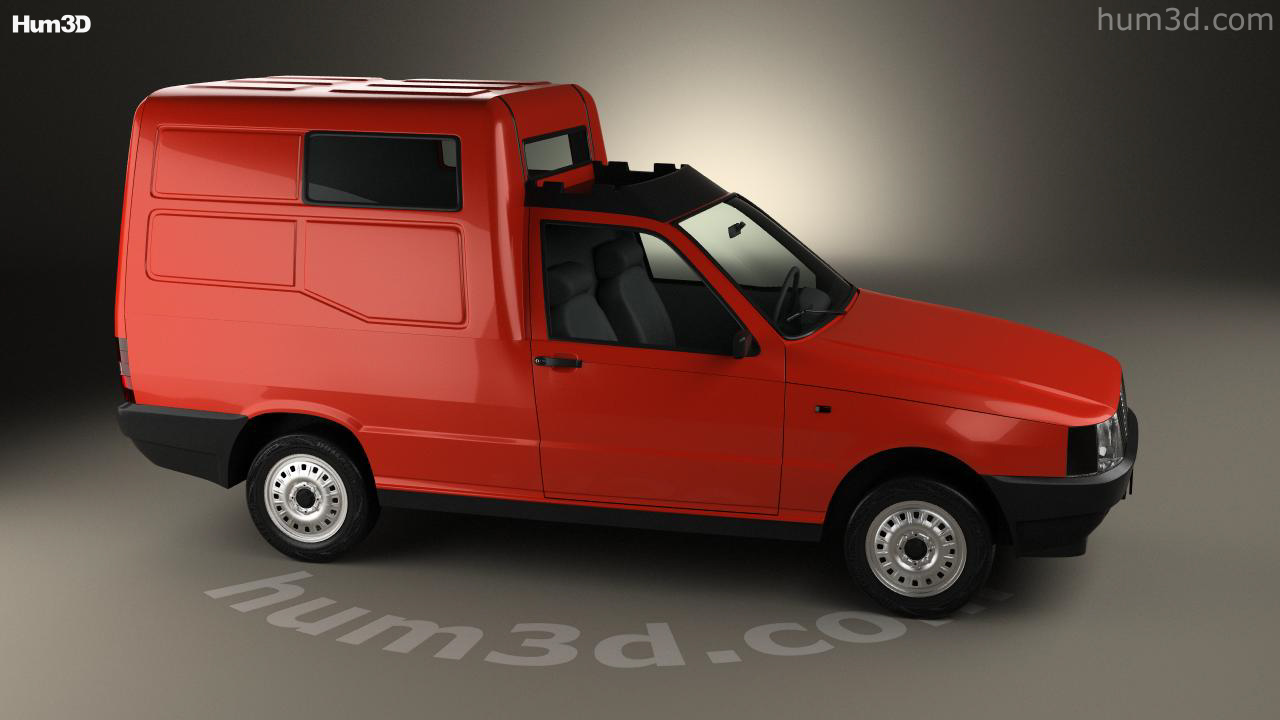 360 view of Fiat Fiorino Panel Van 2000 3D model - 3DModels store