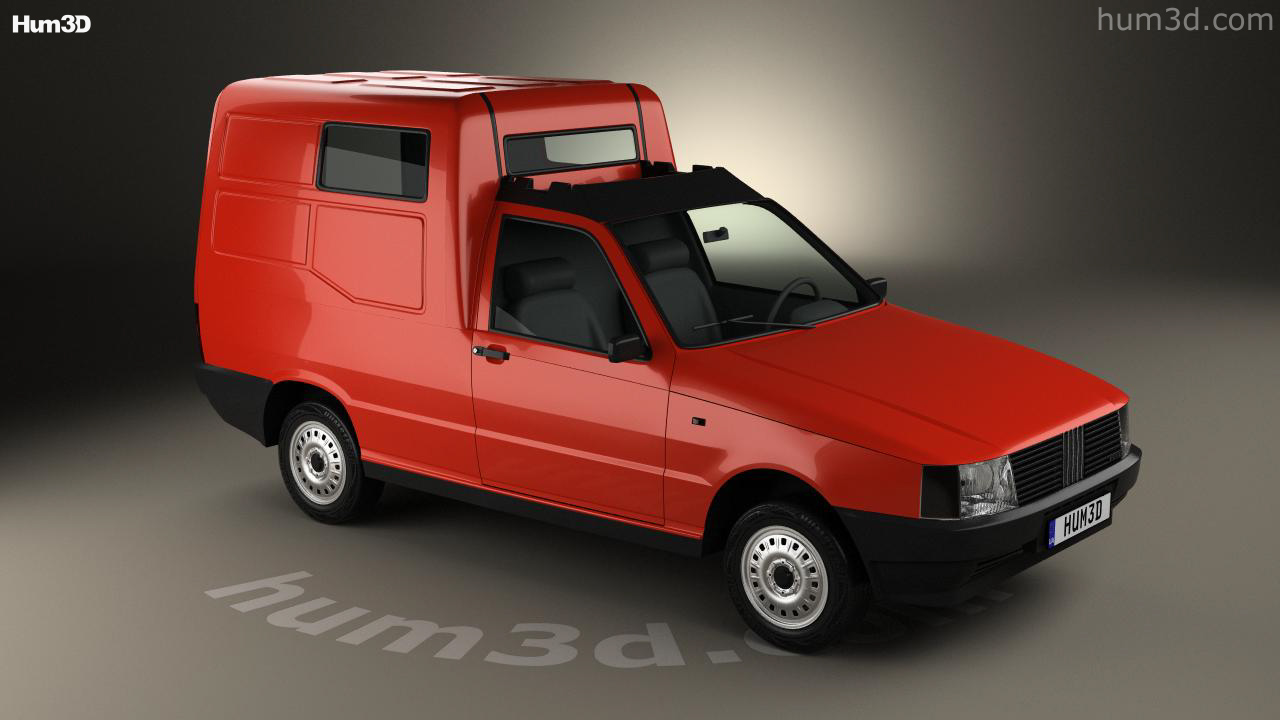 360 view of Fiat Fiorino Panel Van 2000 3D model - 3DModels store