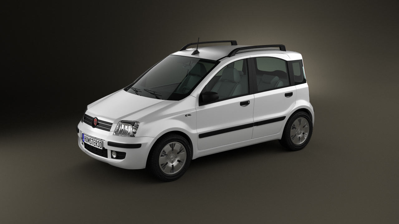360 view of Fiat Panda 2012 3D model - 3DModels store